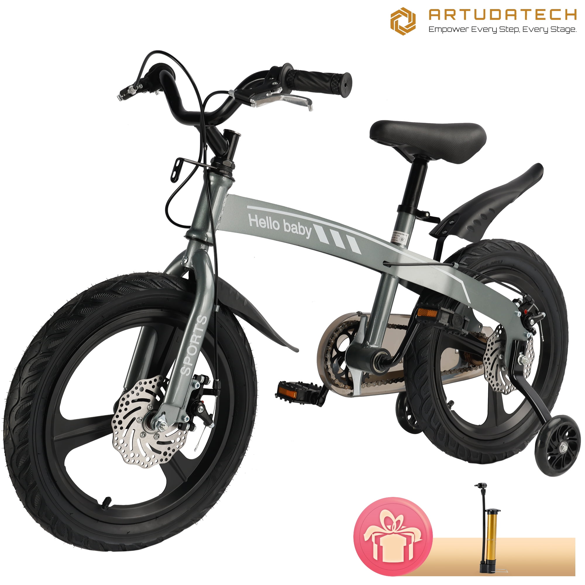 ARTUDATECH 16 Inch Kids Bike for Age 4-8 Years Children Bicycle with ...
