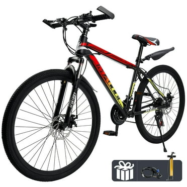 26 Inch Mountain Bike Shimano 21 Speeds With Mechanical Disc Brakes High-Carbon Steel Frame ...