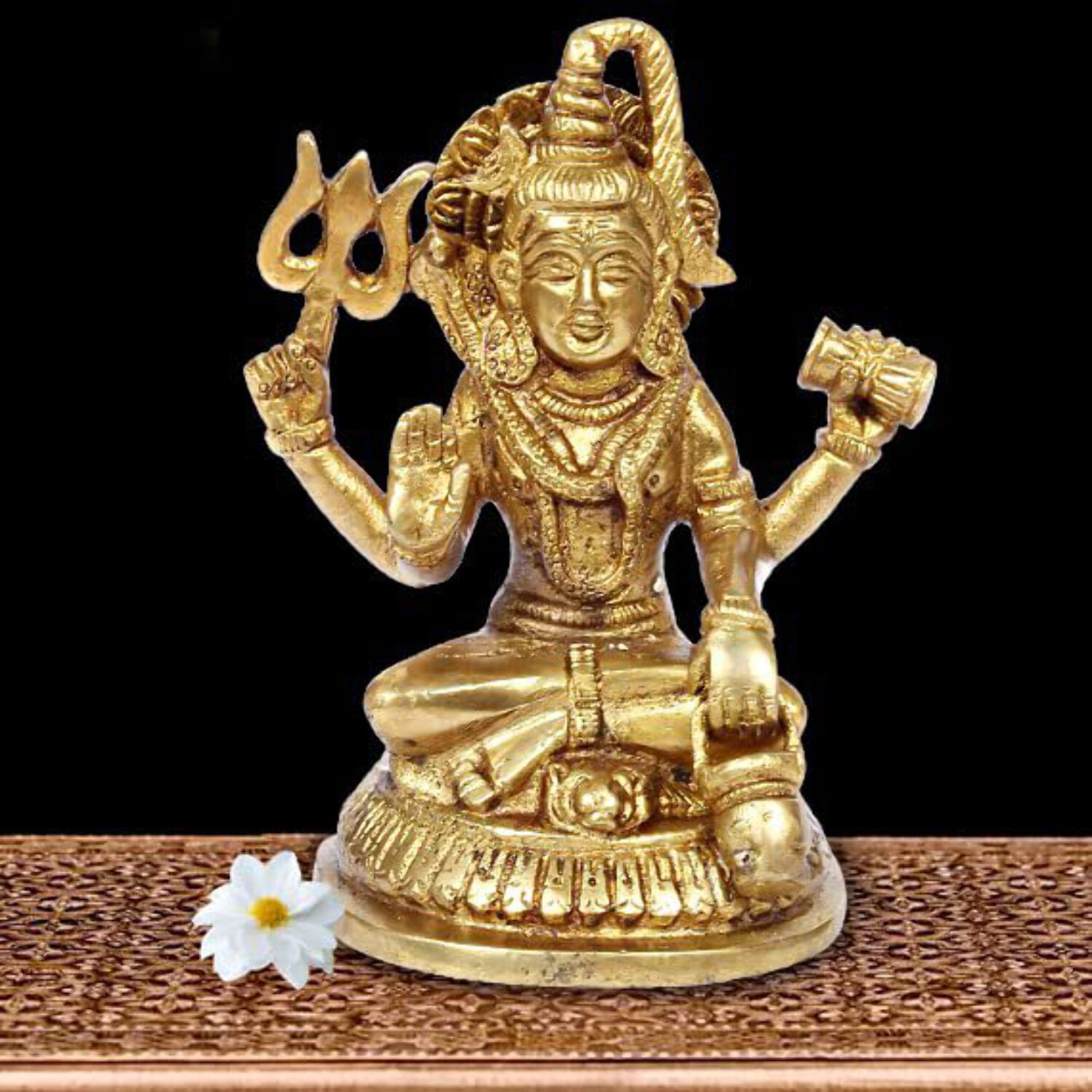 ARTVARKO Astadhatu Lord Shiva Murti Idol Bhagwan Shankar Brass Bhole ...