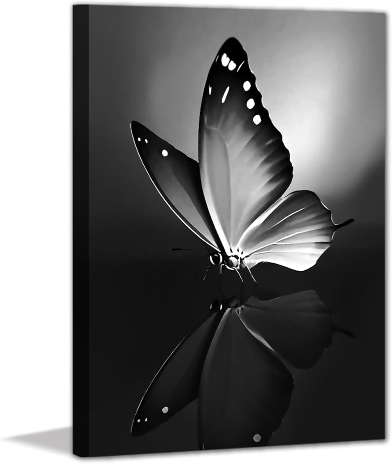 ARTVORA Black and White Butterfly Wall Art Canvas Prints for Living ...