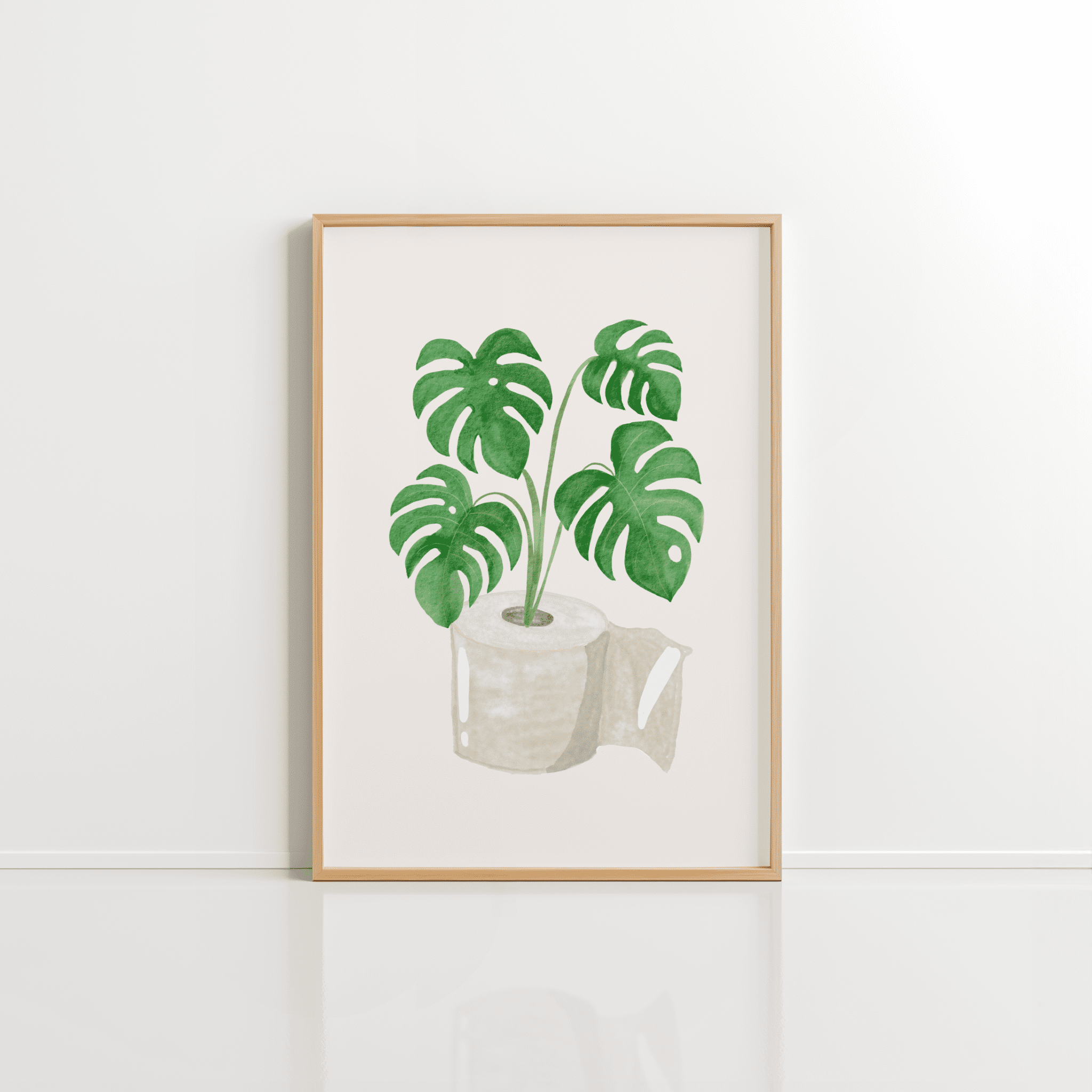 ARTVORA Boho Bathroom Wall Art, Monstera Plant Print, Tropical Leaf ...