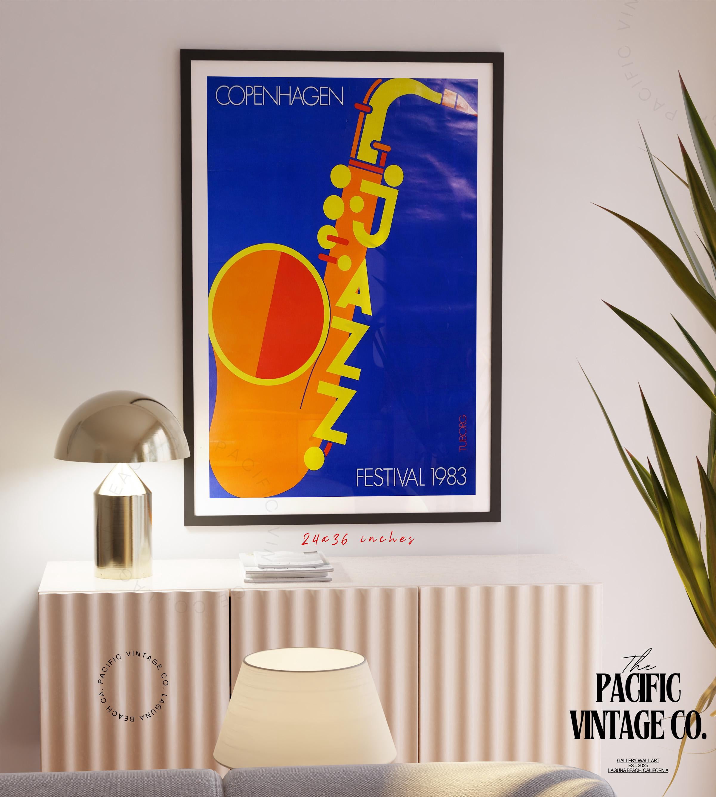 ARTVORA Copenhagen Jazz Festival Poster – Vintage Music Art Print ...