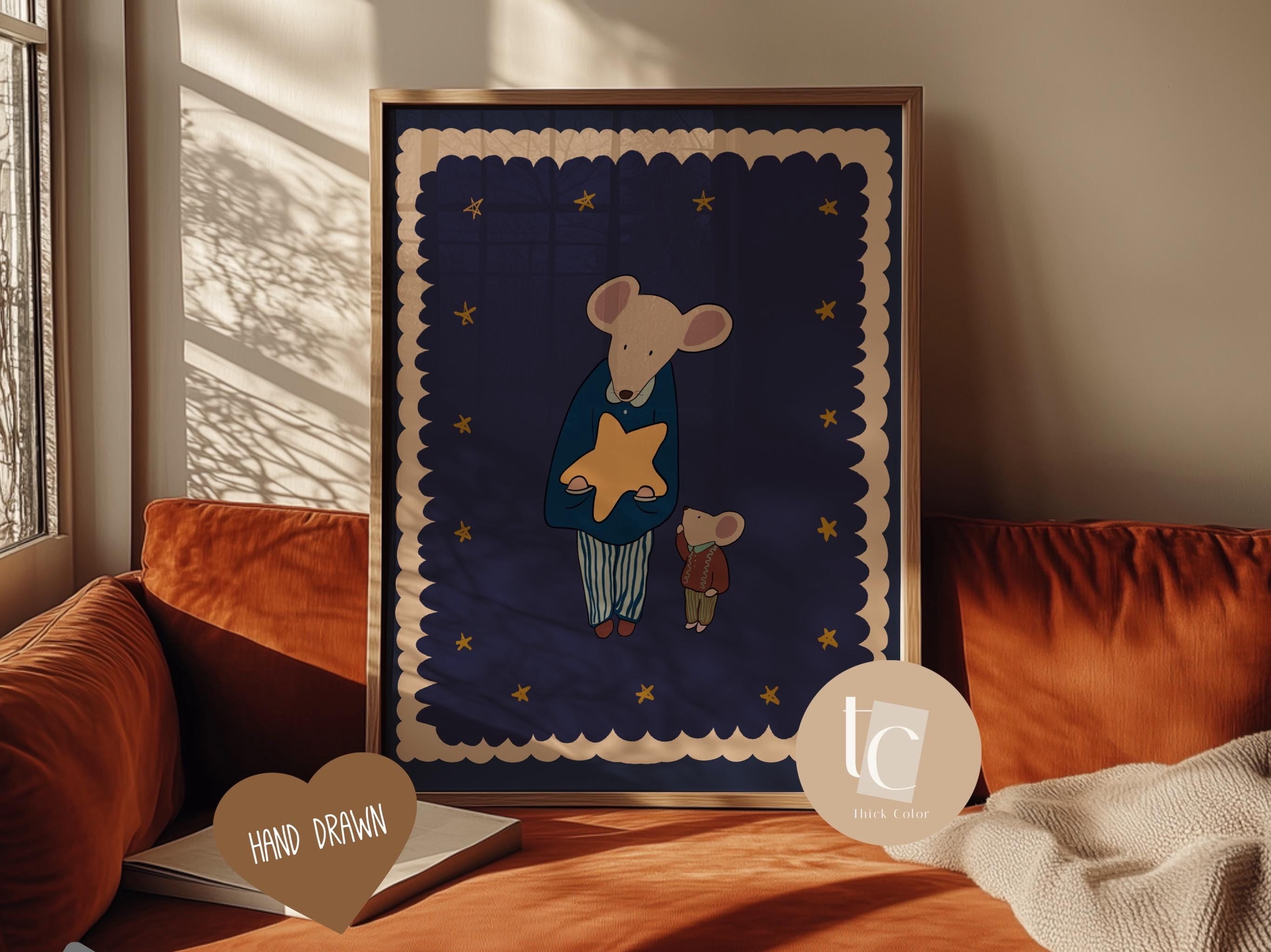 ARTVORA Cute Bear Nursery Print - Adorable Animal Wall Art for Room ...