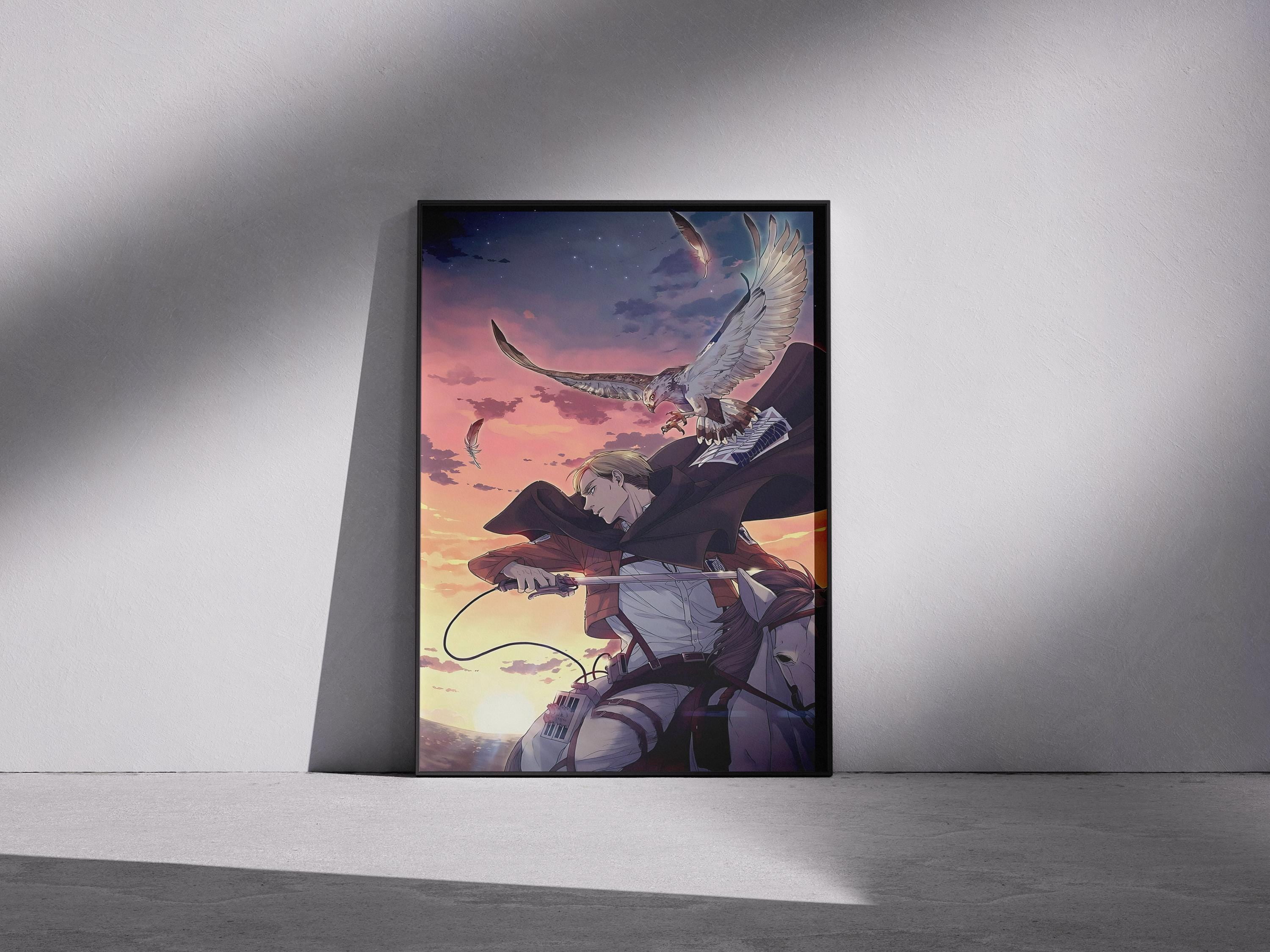 ARTVORA Erwin Smith Shingeki no Kyojin Anime Poster Wall Art Print for ...