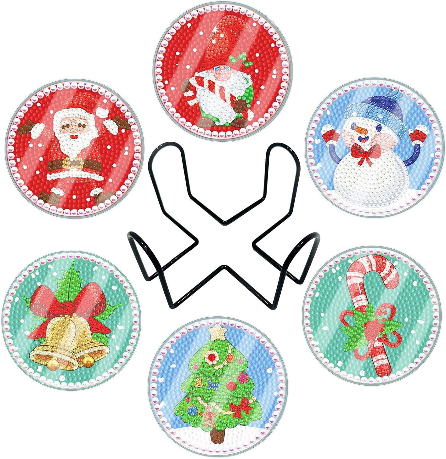ARTopod 6Pcs Diamond Art Painting Coaster with Holder DIY Mandala ...