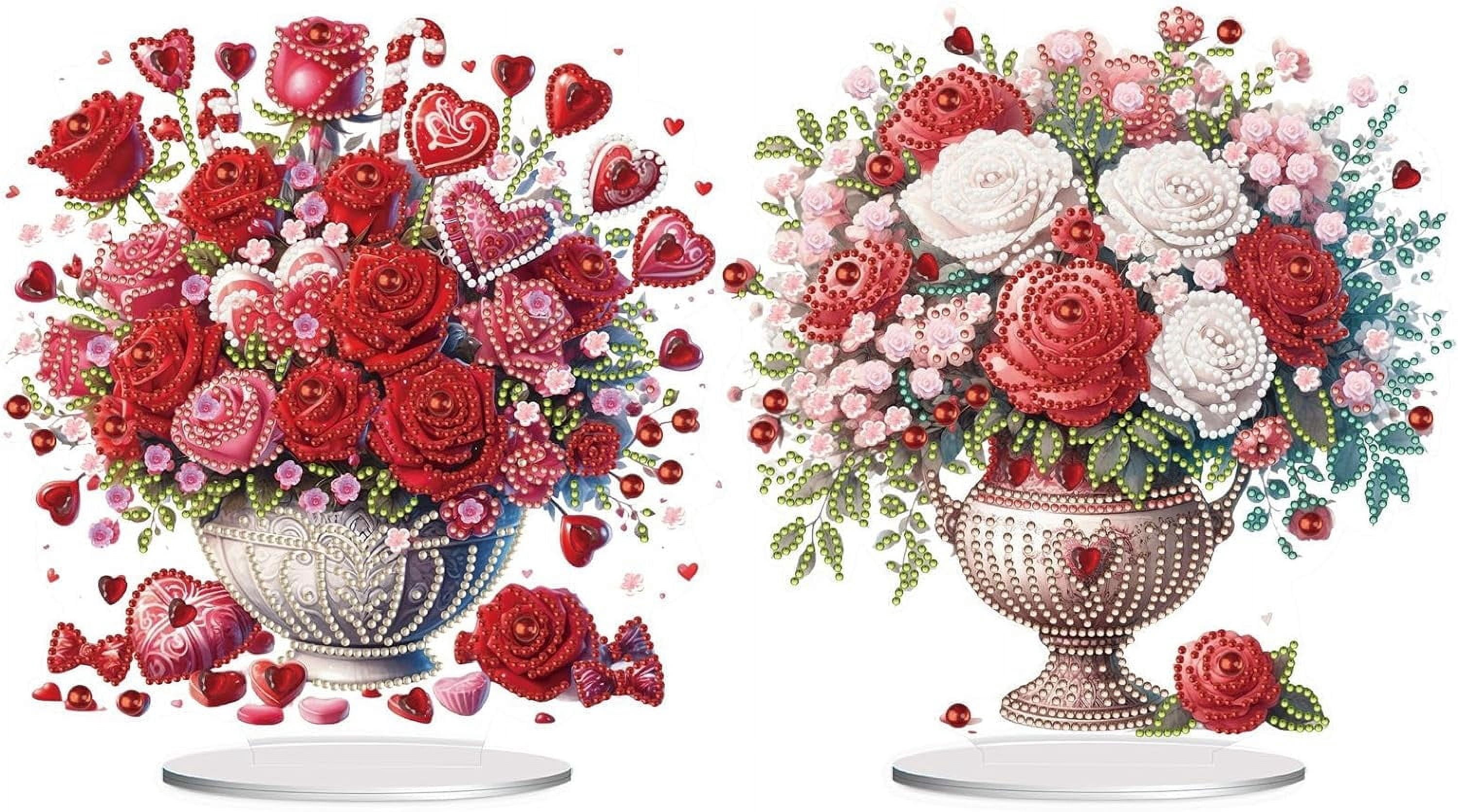 ARTopod DIY Diamond Desktop Ornament Special Shaped Crystal Flower ...