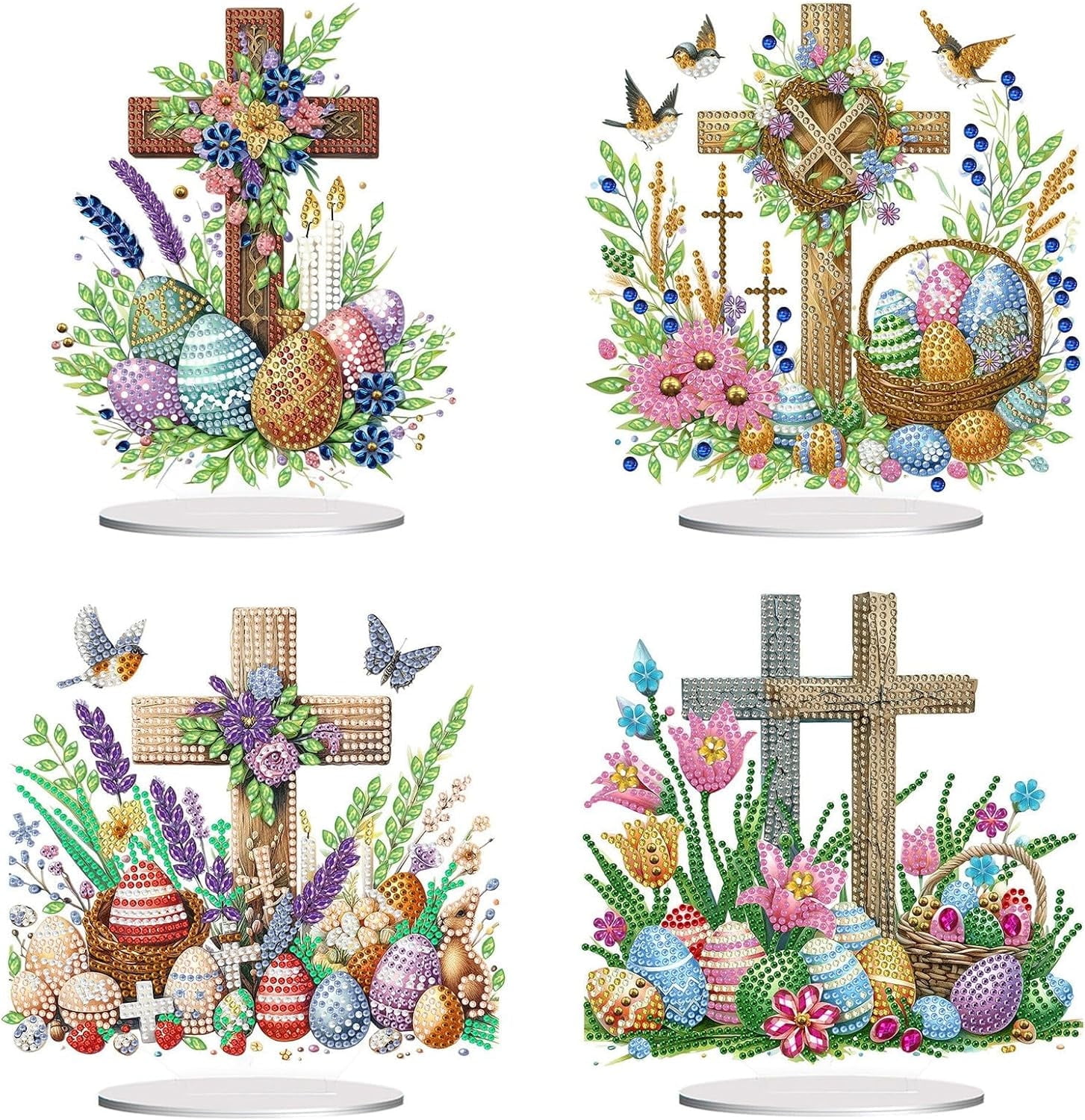 ARTopod DIY Diamond Desktop Ornament Special Shaped Crystal Flower ...