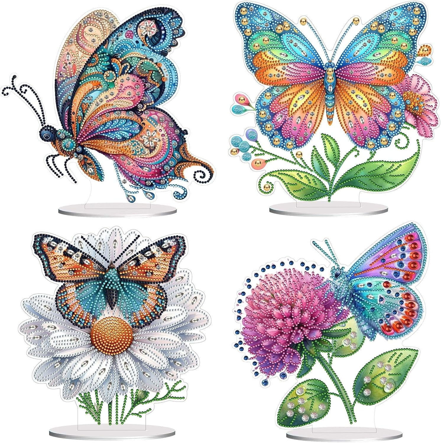 ARTopod DIY Diamond Desktop Ornament Special Shaped Crystal Flowers ...