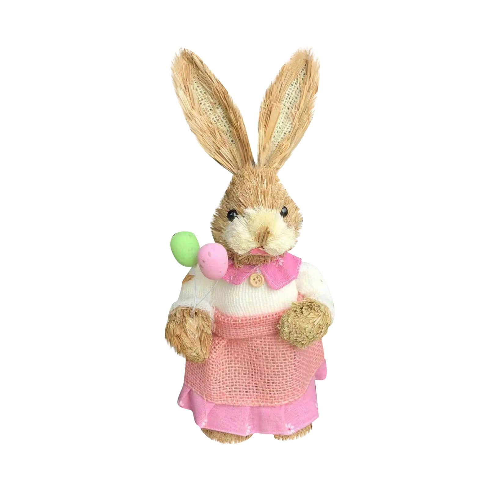 ARUTOOY Easter Decorations Straw Easter Bunny Decor Bunny Figurines ...