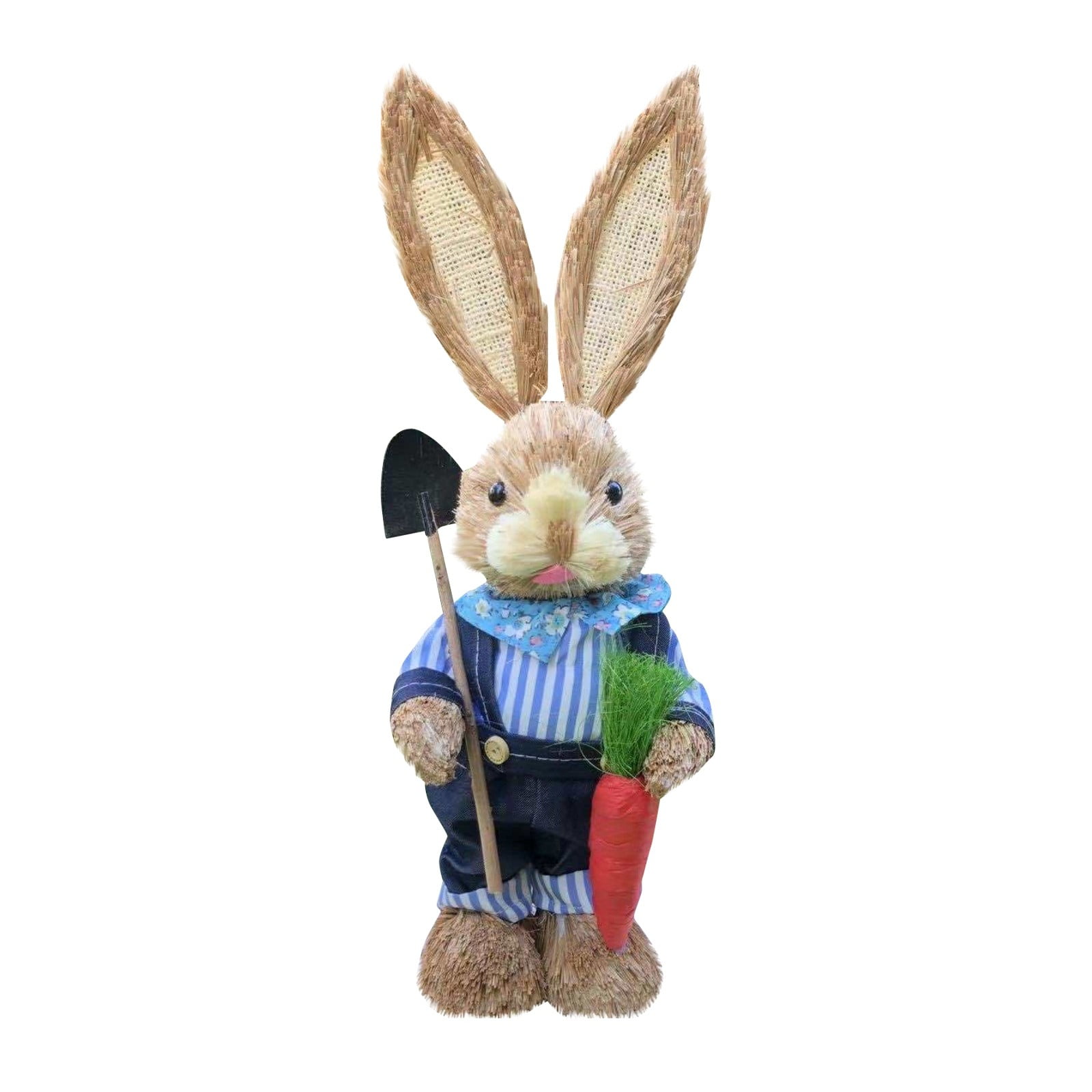ARUTOOY Easter Straw Bunny Figurines Tabletop Ornament Animal Art ...