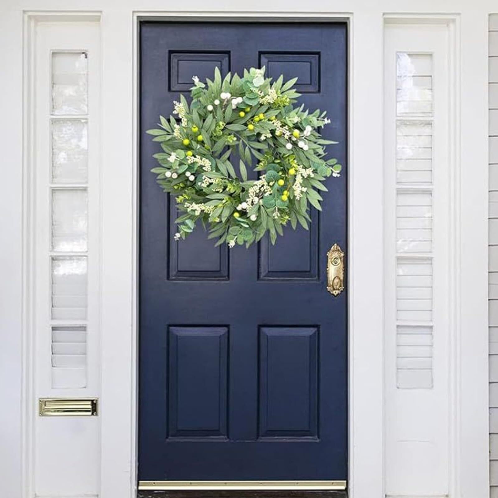 ARUTOOY Spring Wreath for Front Door 19-20 Inch Eucalyptus Green Wreath ...