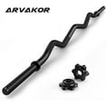 "ARVAKOR 47"" EZ Curl Barbell with 2 Star Collars, 1-inch Weight Plates ...