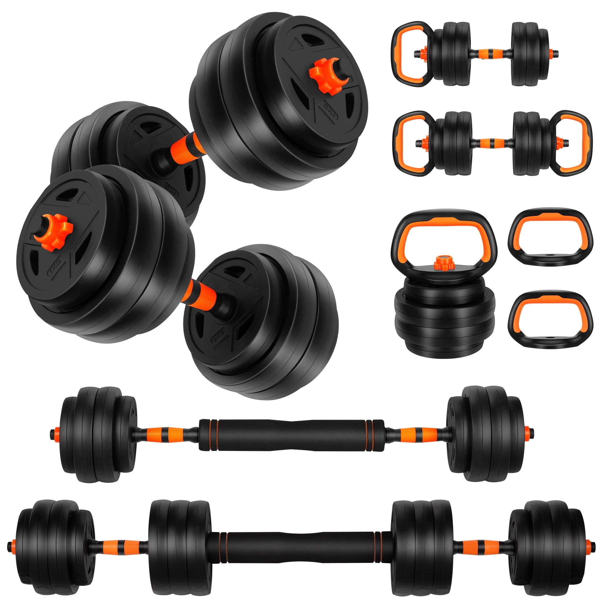 ARVAKOR 66 LBS Adjustable Dumbbell Set, 4-in-1 Home Gym Weights ...