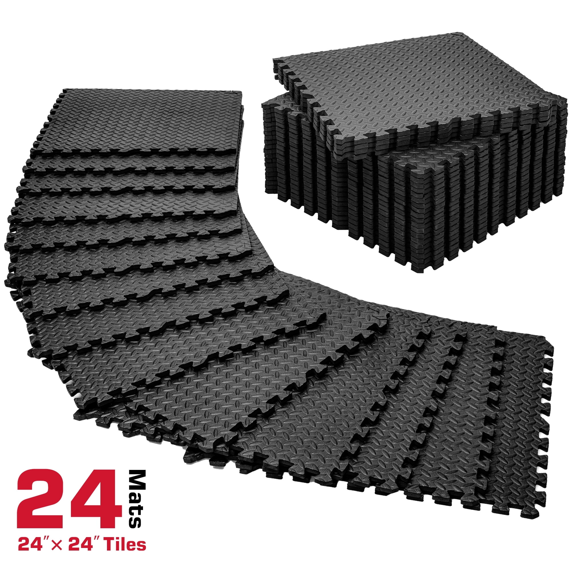 ARVAKOR Extra Thick Puzzle Exercise Mat, EVA Foam Interlocking Tiles ...