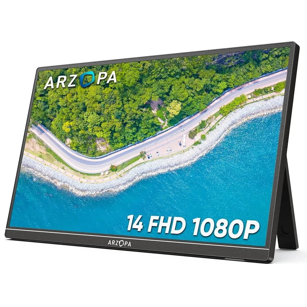 ARZOPA 14.0'' 1080P FHD IPS Portable Monitor Ultrathin USB C HDMI ...