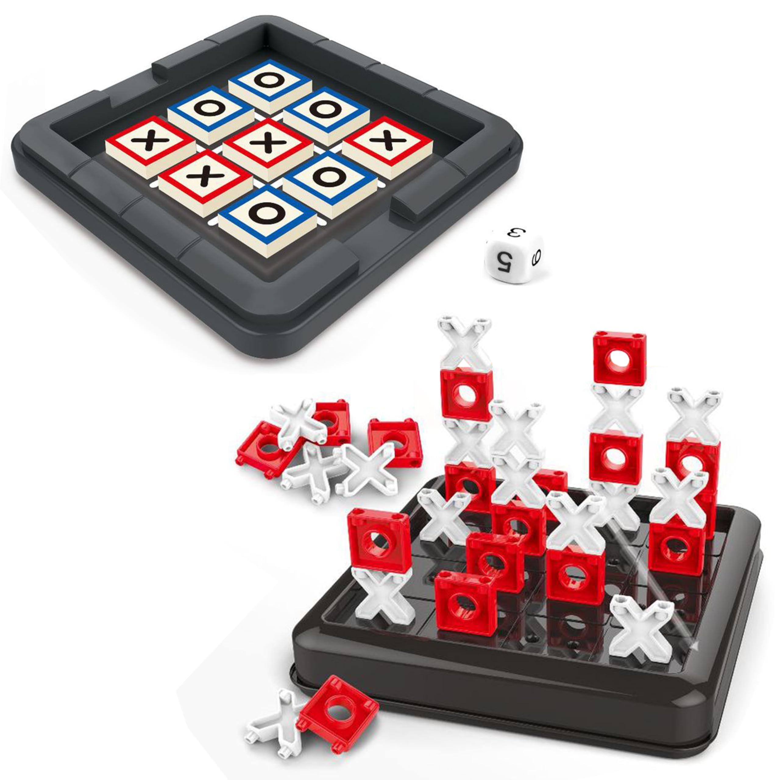 ARefugen 2 Pack Tic Tac Toe 3D Board Game for Family Travel - 1 Classic ...