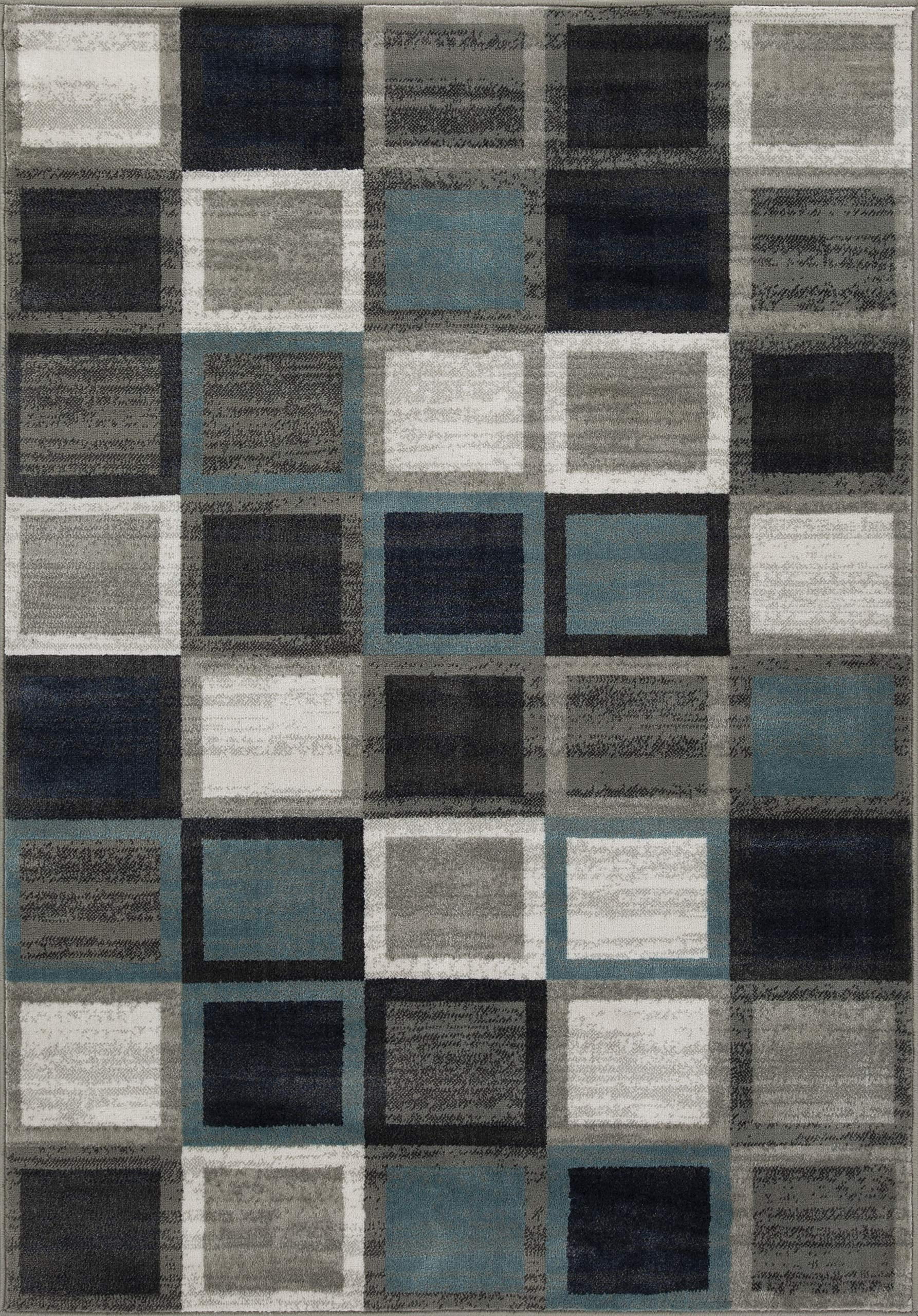 AS Quality Rugs Grey, Black Large Area Rugs for Bedroom, Geometric ...