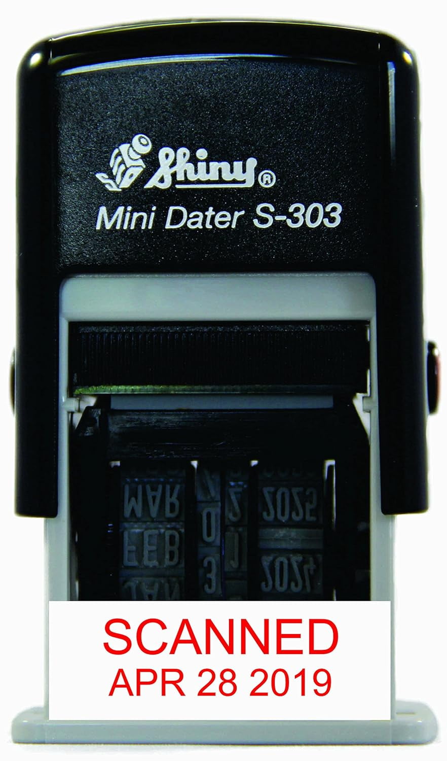 AS-SHIS303S S-303 Mini Dater, Self-ing Rubber Date Stamp, Scanned with The Date, Red - Walmart.com