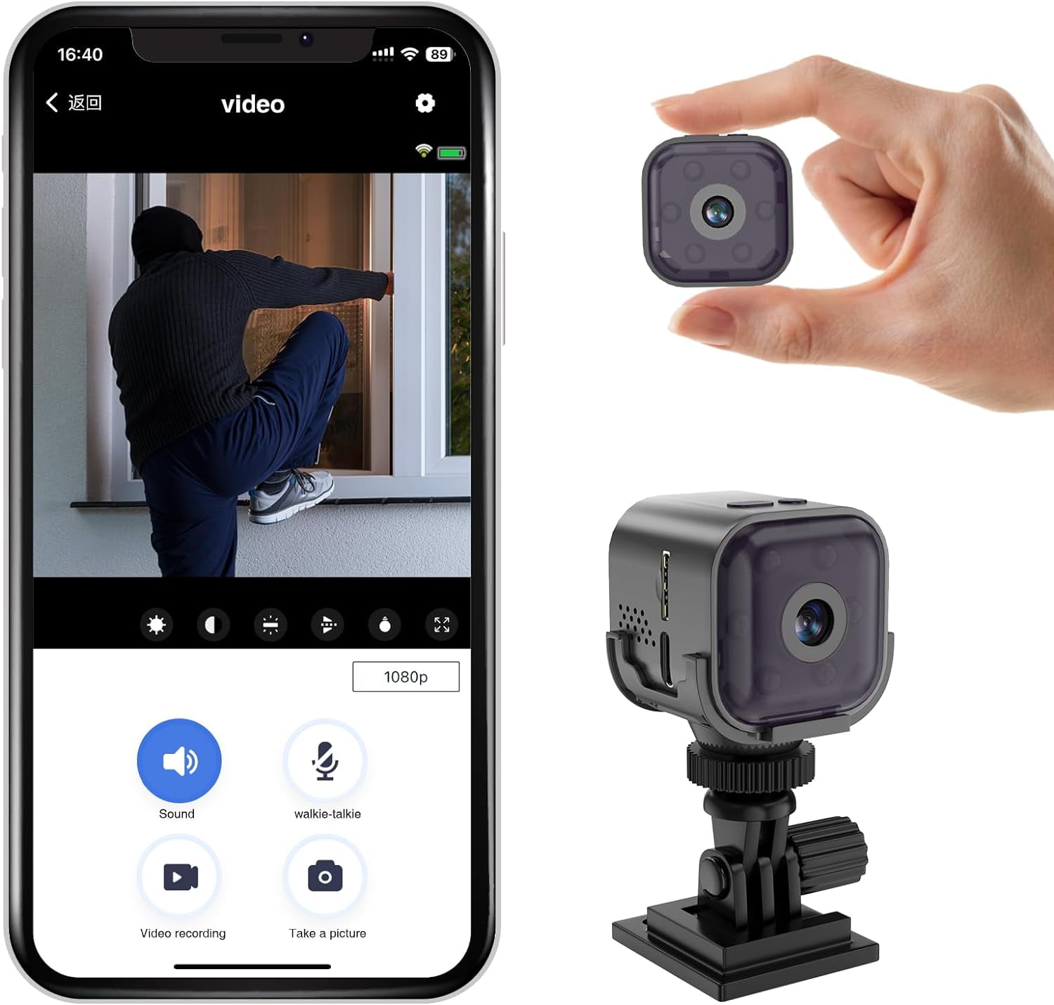 AS03 Mini Wireless WiFi Camera Video HD 1080P Cam with Motion Detection ...