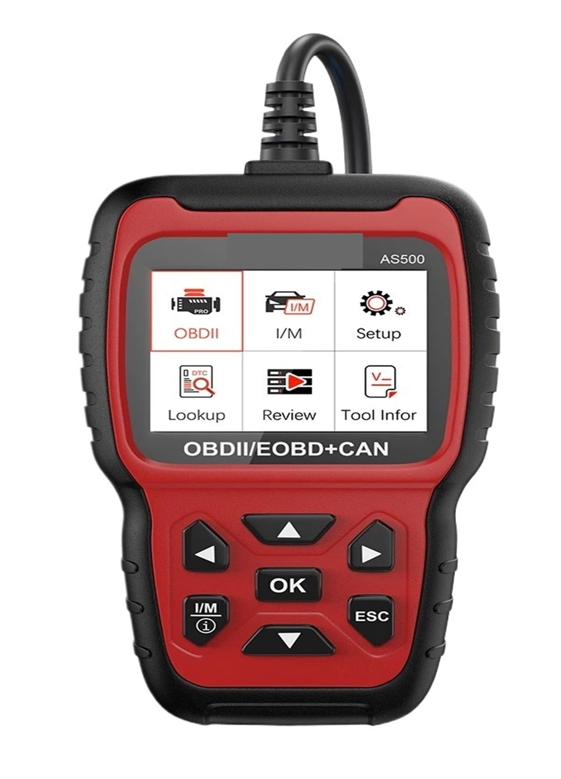 AS500 OBD2 Scanner Check Engine Car Code Reader Multilingual OBD 2 ...