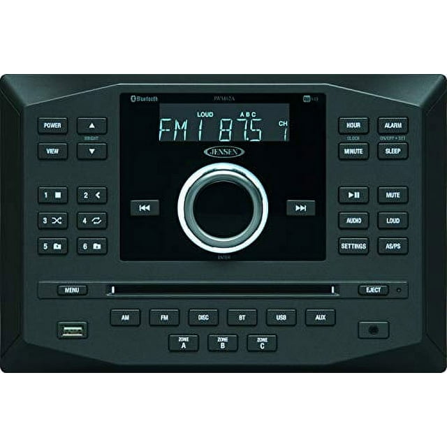 JWM62A Jensen Wall-Mounted RV-Marine Radio FM with Bluetooth App ...