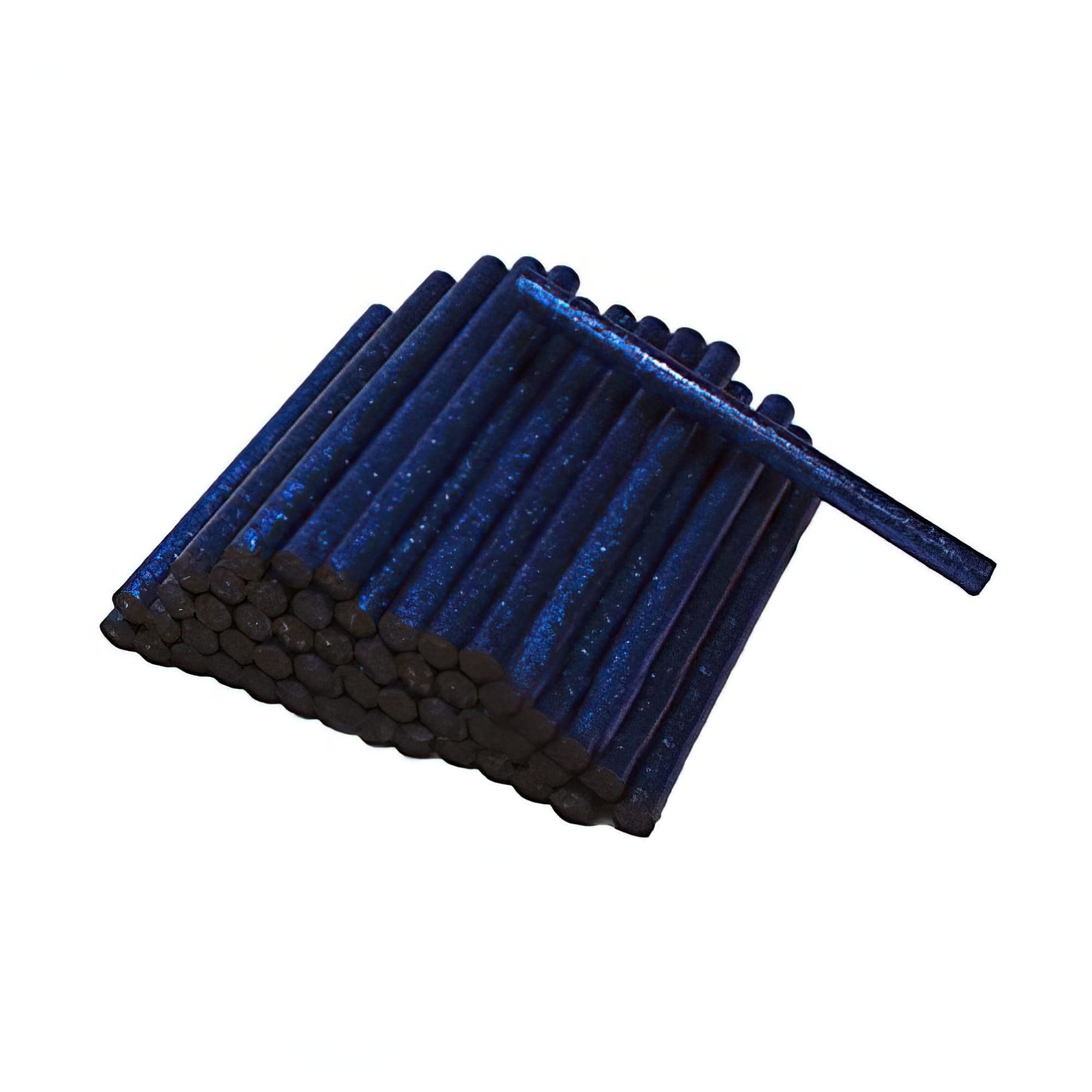 40-Piece Blue Glitter Mini Hot Glue Sticks | Strong Adhesion for DIY ...