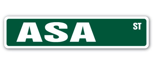 ASA Street Sign Childrens Name Room Sign | Indoor/Outdoor | 30" Wide ...