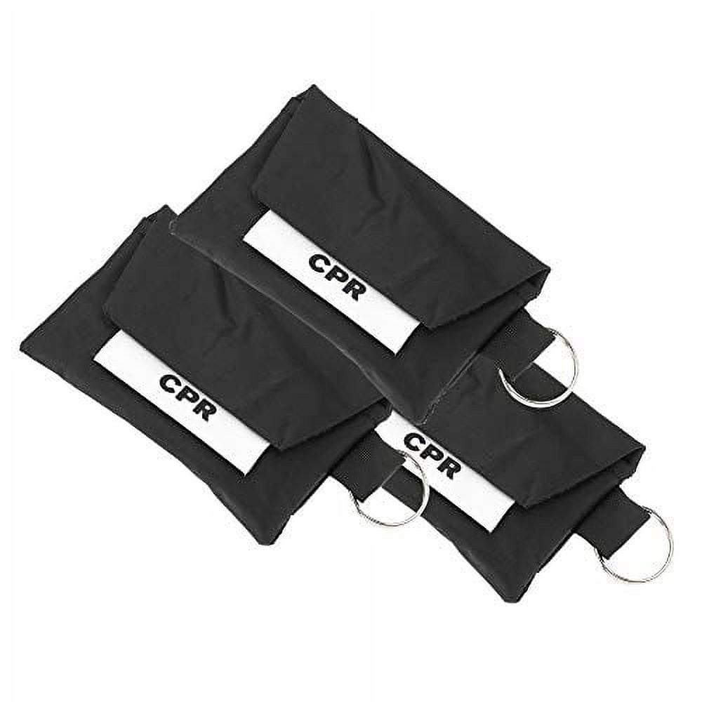 ASA TECHMED CPR Face Mask Key Chain Kit With Gloves - 3 Pack, Black ...
