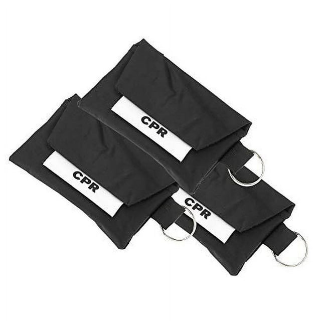 ASA TECHMED CPR Face Mask Key Chain Kit With Gloves - 3 Pack, Black ...