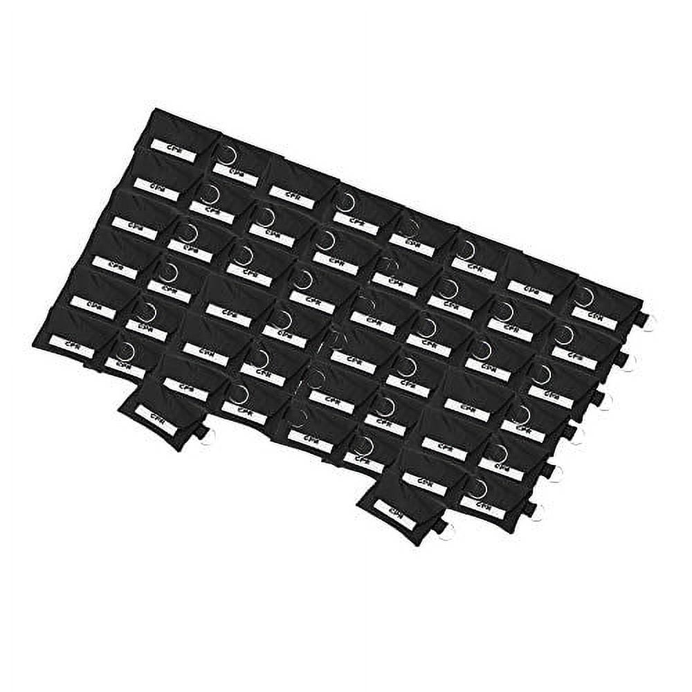 ASA TECHMED CPR Face Mask Key Chain Kit With Gloves - 50 Pack, Black ...
