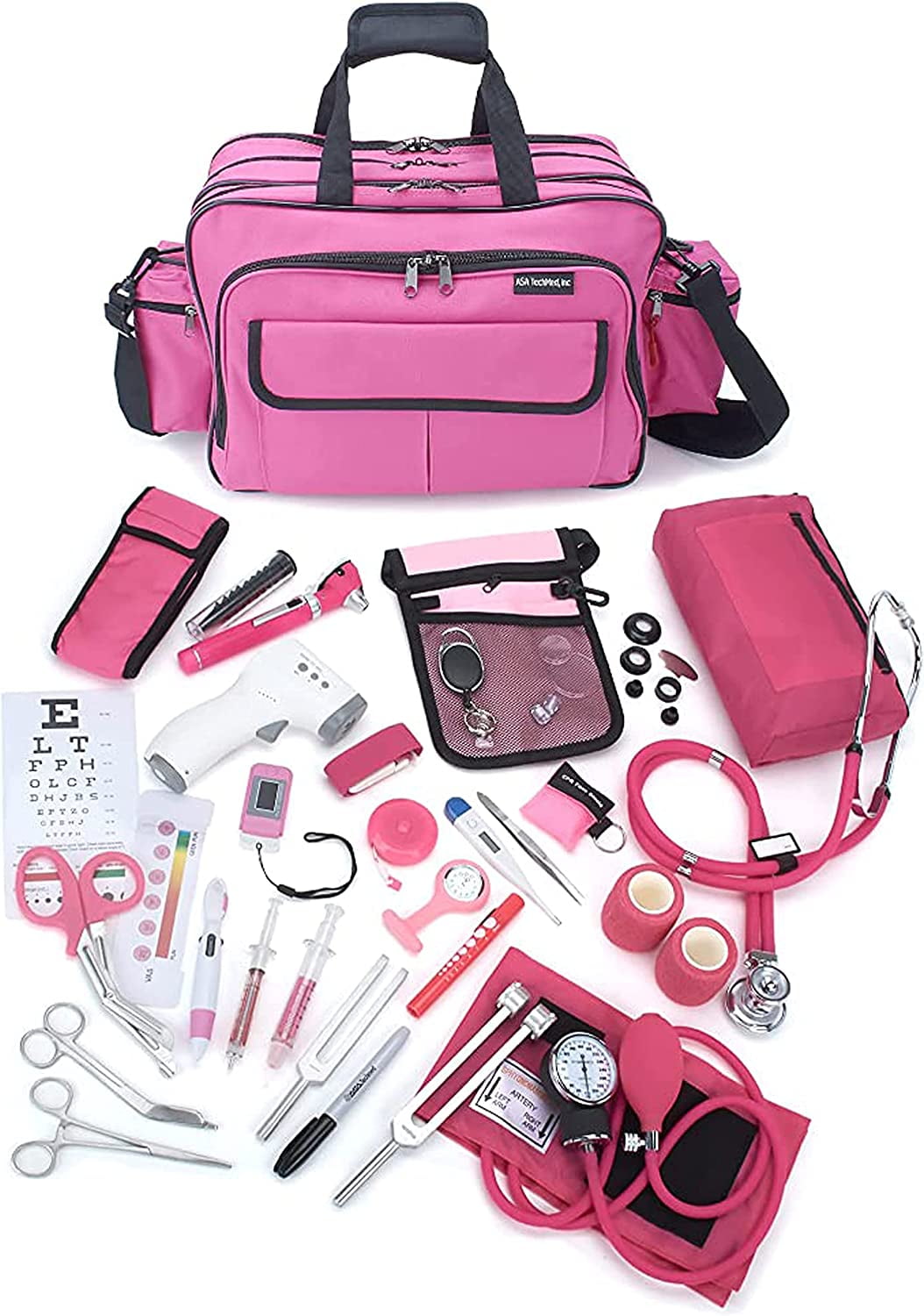 ASA TECHMED Durable Nurse Travel Bag with Nursing Supplies Pink Walmart