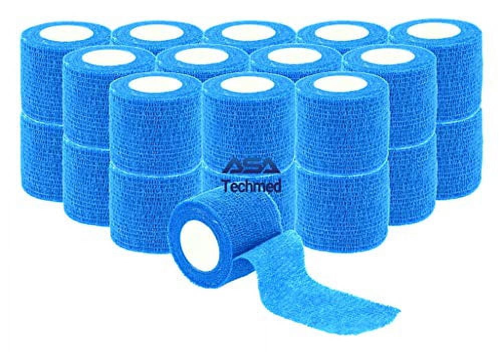 ASA TECHMED Self Adhesive Bandage 2" x 5 yards, 24 pack Blue - Walmart.com