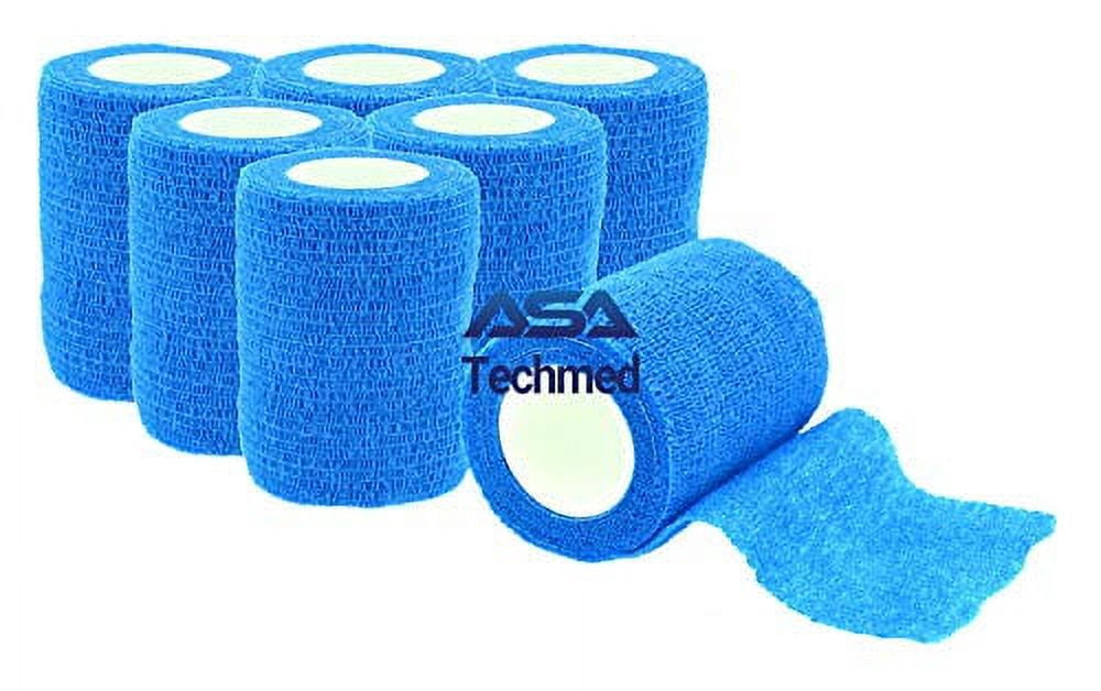 ASA TECHMED Self Adhesive Bandage 2" x 5 yards, 6 pack Blue - Walmart.com
