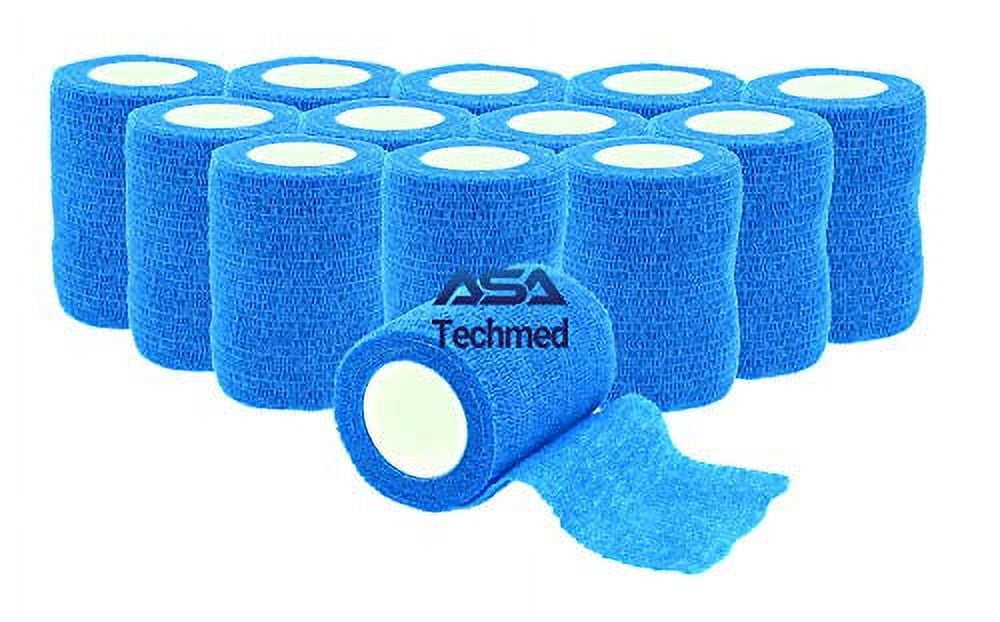ASA TECHMED Self Adhesive Bandage 3" x 5 yards, 12 pack Blue - Walmart.com