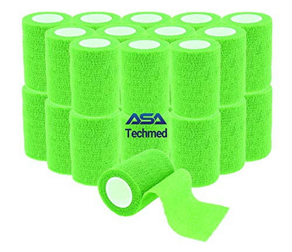 ASA TECHMED Self Adhesive Bandage 3" x 5 yards, 24 pack Green - Walmart.com