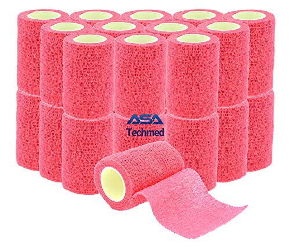 ASA TECHMED Self Adhesive Bandage 3" x 5 yards, 24 pack Pink - Walmart.com