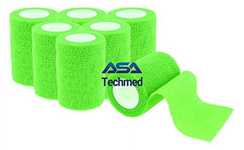 ASA TECHMED Self Adhesive Bandage 3" x 5 yards, 6 pack Green - Walmart.com