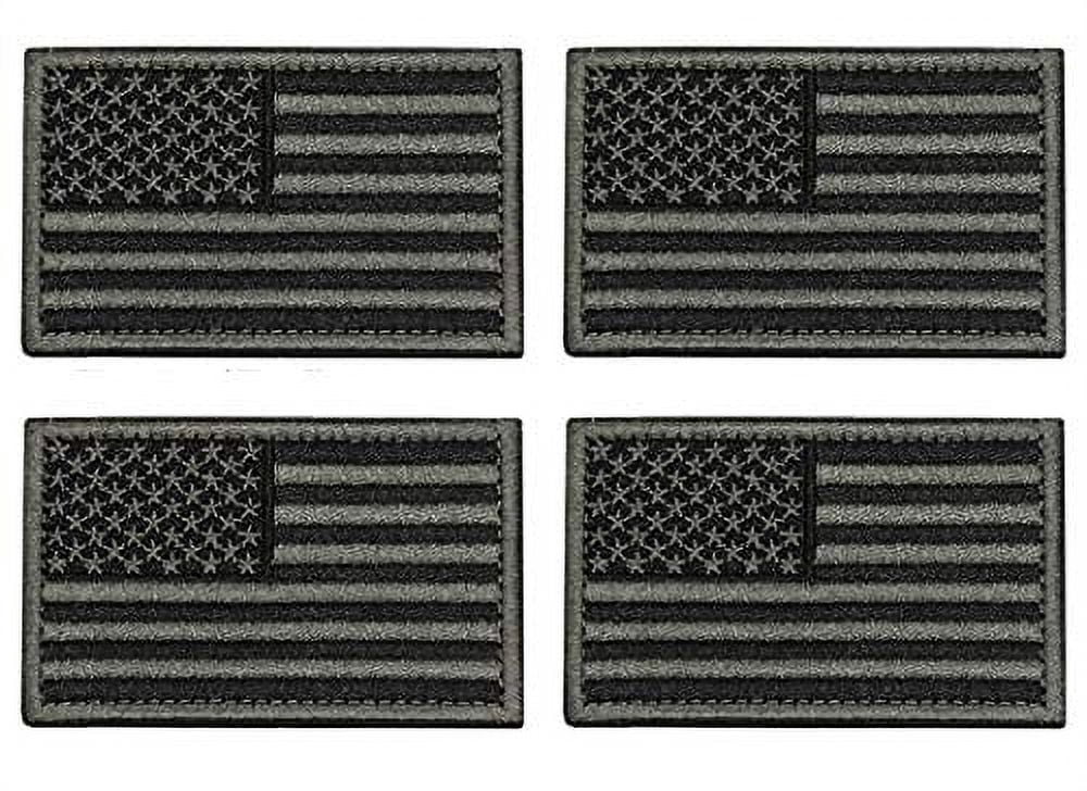 ASA Techmed 4 Pack US USA Flag Embroidered Patch Police Military Iron ...