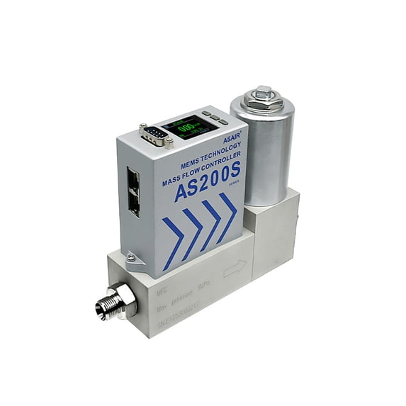 ASAIR Stainless Steel High-Precision LCD Digital Display Gas Mass Flow ...