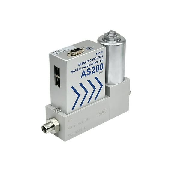 ASAIR aluminum alloy high-precision gas mass flow controller air micro gas flowmeter AS200B ...