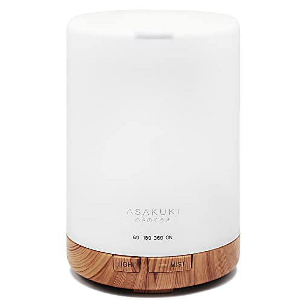 ASAKUKI 300ML Essential Oil Diffuser, Quiet 5-in-1 Premium Humidifier, Natural Home Fragrance ...