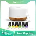 ASAKUKI 500ml Essential Oil Diffuser for Home, Aromatherapy Humidifiers ...
