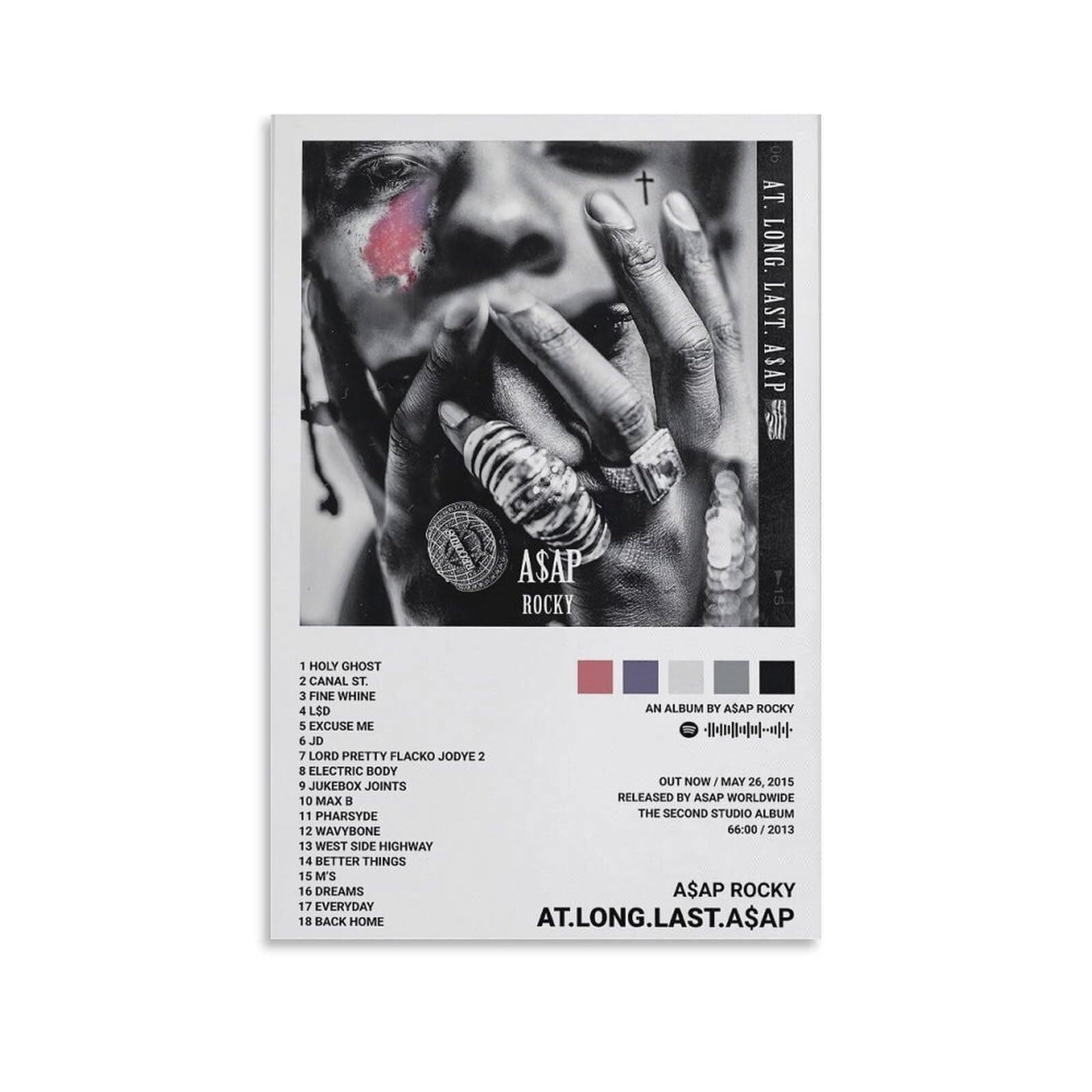 ASAP Rocky At. Long. Last. ASAP Album Cover Canvas Poster Bedroom Decor ...