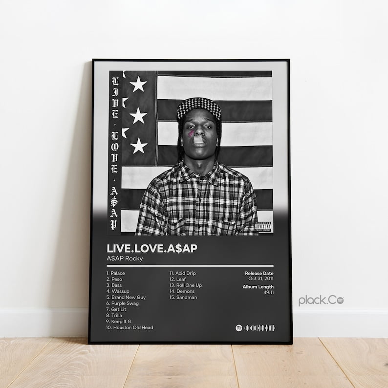 ASAP Rocky - Live Love ASAP - Custom Album Poster - Hip Hop Wall Art ...