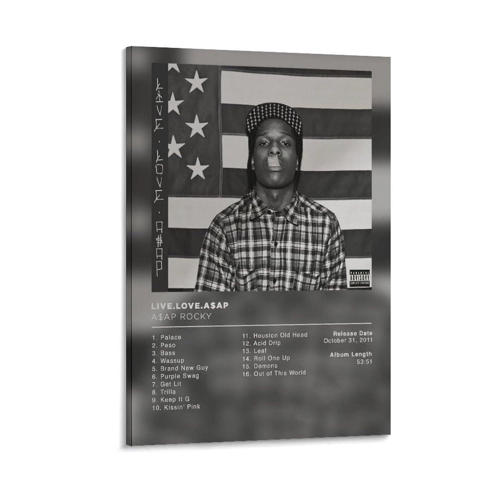 ASAP Rocky Live. Love. ASAP Music Album Cover Canvas Poster Wall Art ...