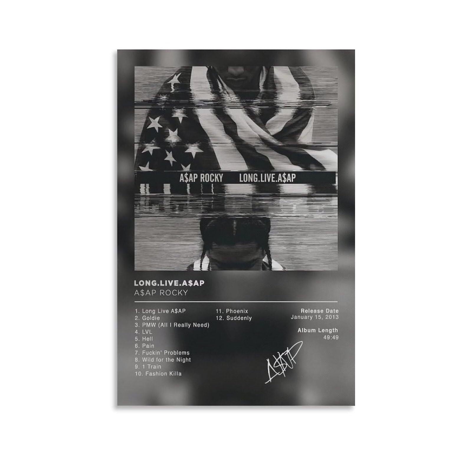 ASAP Rocky Long. Live ASAP Music Album Cover Canvas Poster Bedroom ...