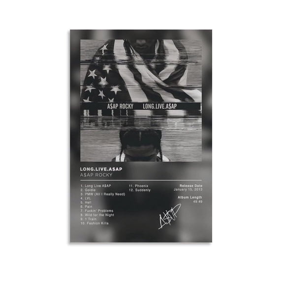 ASAP Rocky Long. Live ASAP Music Album Cover Canvas Poster Bedroom ...