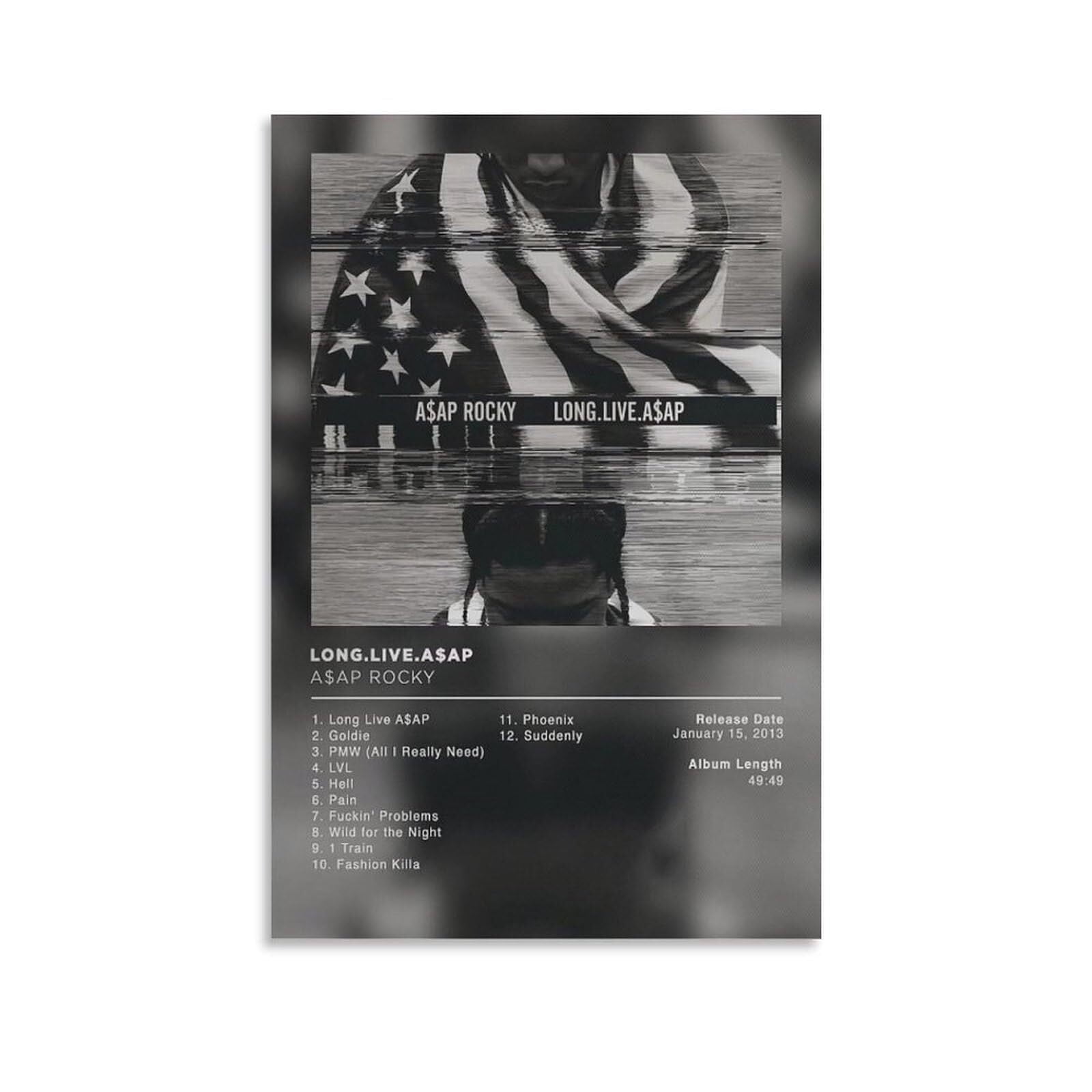 ASAP Rocky Long. Live ASAP Music Album Cover Canvas Poster Bedroom ...