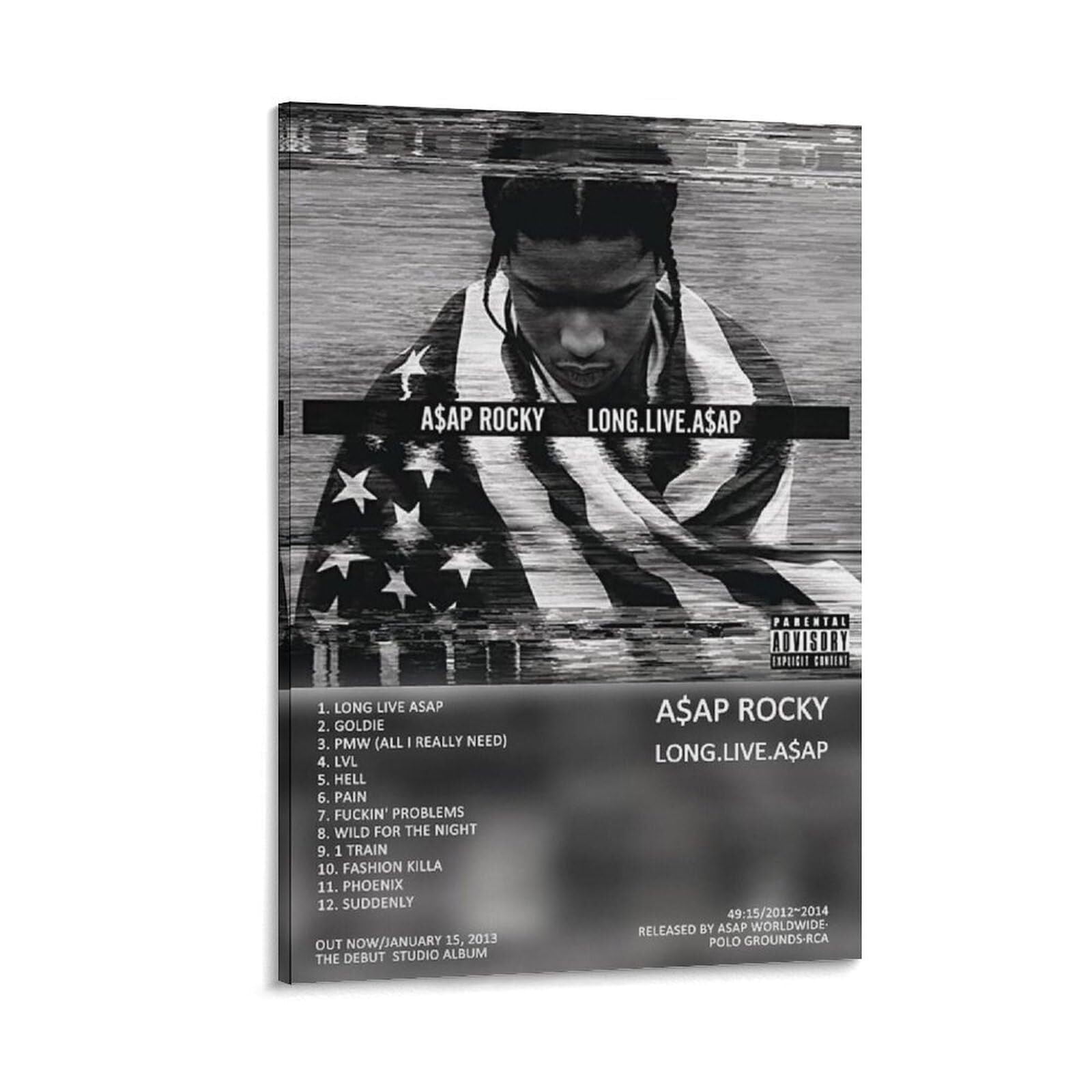 ASAP Rocky Long. Live ASAP Music Album Cover Canvas Poster Bedroom ...