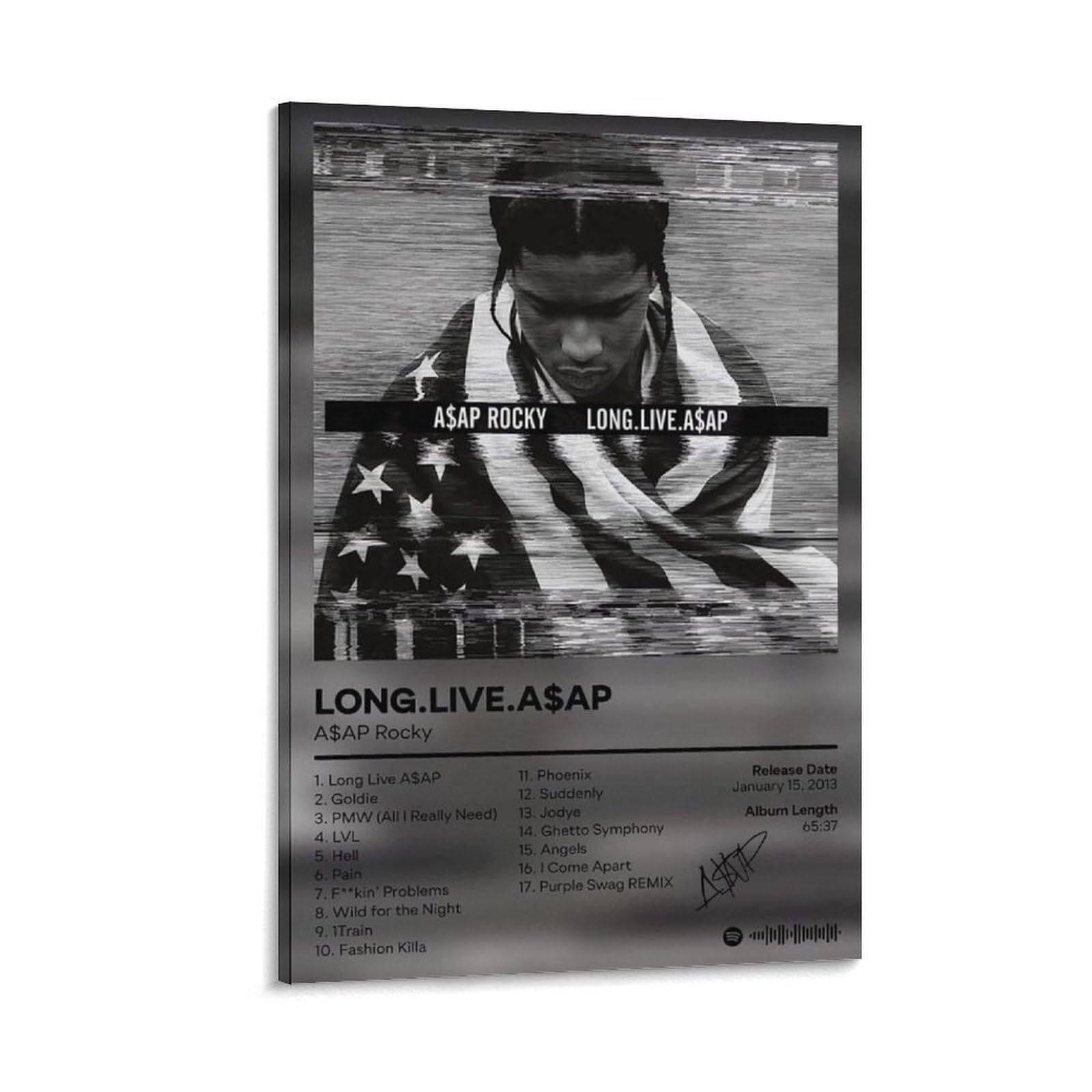 ASAP Rocky Long. Live ASAP Music Album Cover Canvas Poster Wall Art ...